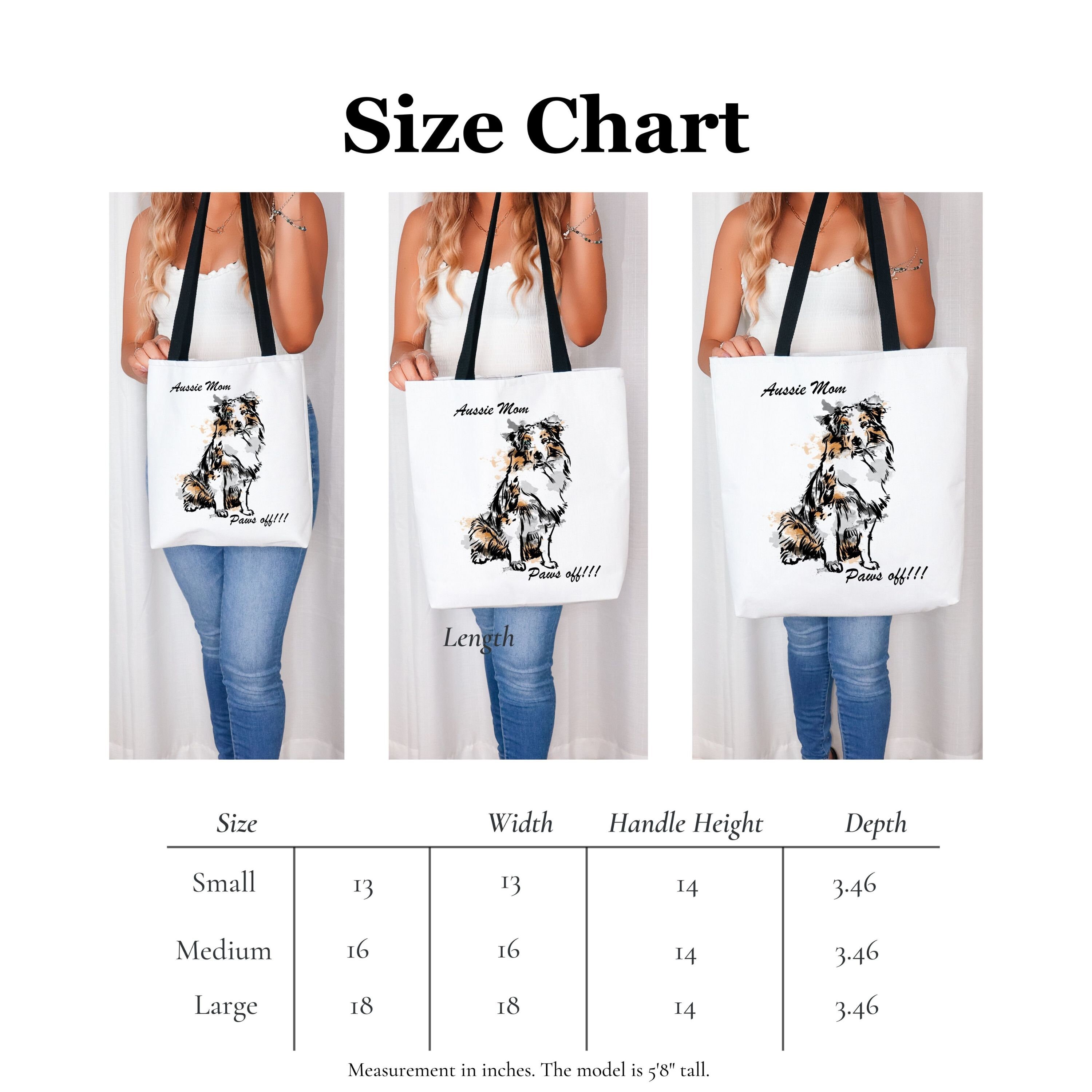 Aussie Mom Paws Off Tote Bag, Australian Shepherd Mom Paws Off Tote ...