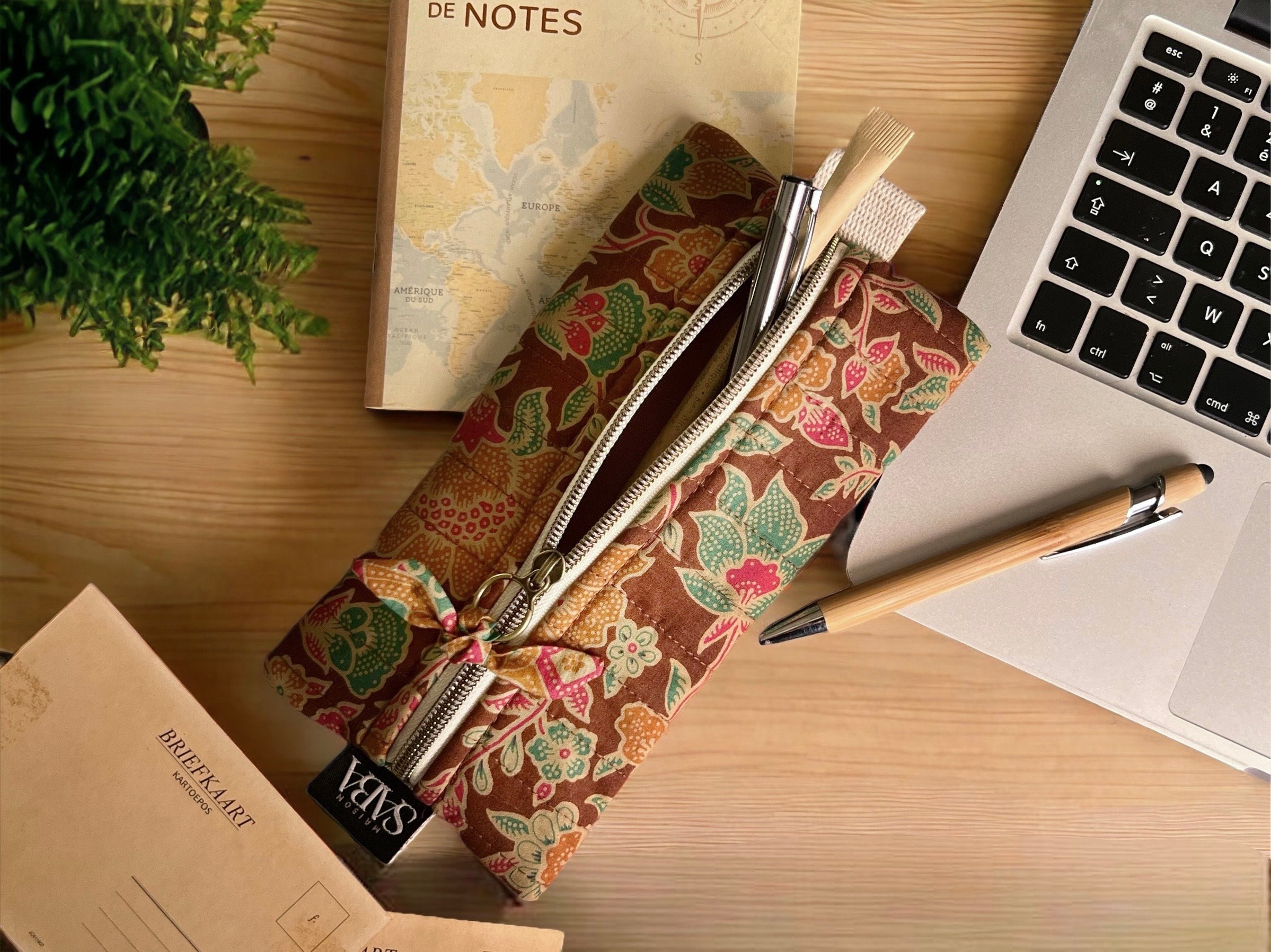 Laptop Sleeve and Tablet Case, Floral Batik Fabric, 10 to 16 Inch ...