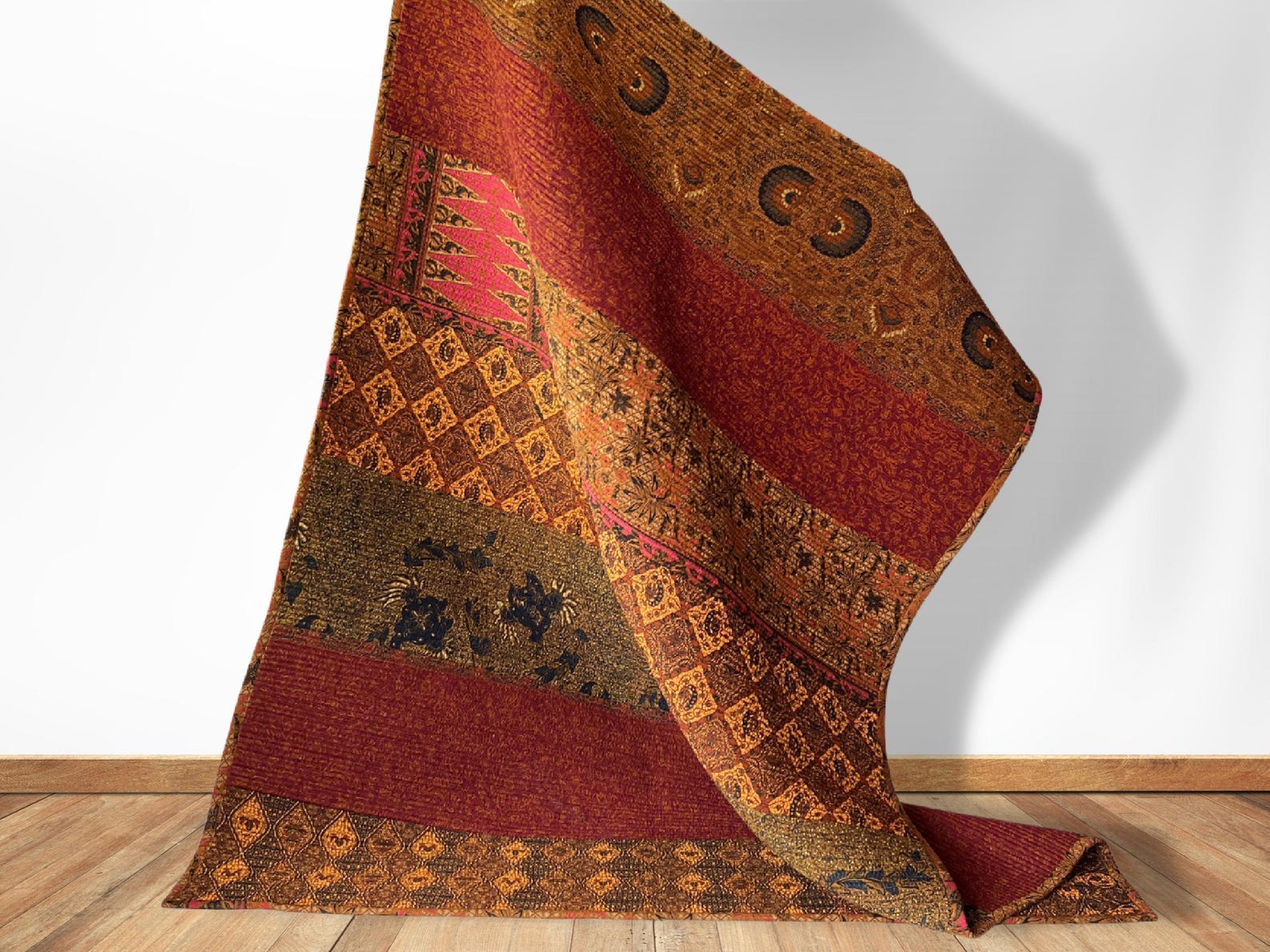 Bali Kilim Rug, Handmade, Batik Patchwork, Boho and Ethnic Area Rugs - Etsy