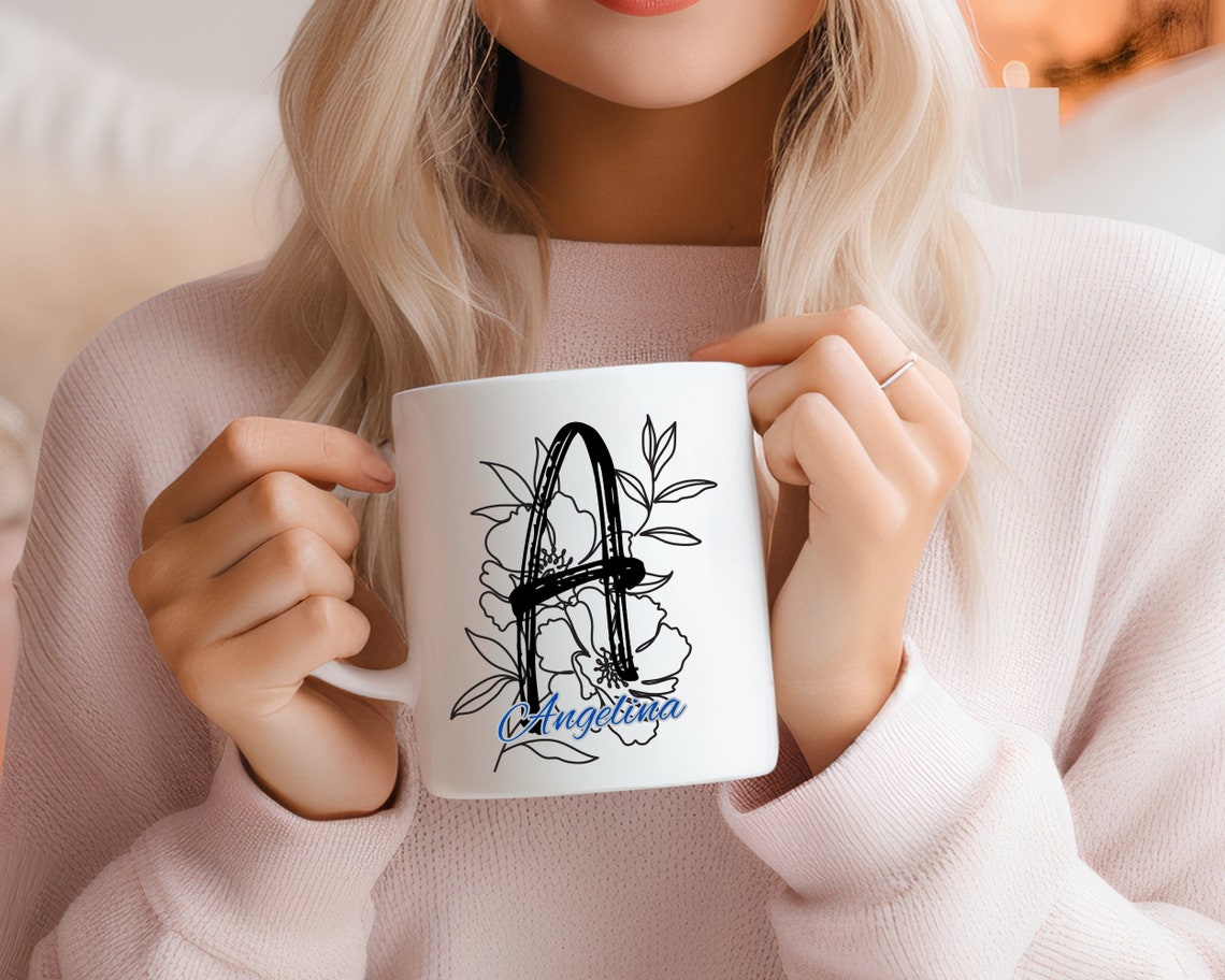 Personalized Initial and Name Mug Custom Name Unique Gift - Etsy
