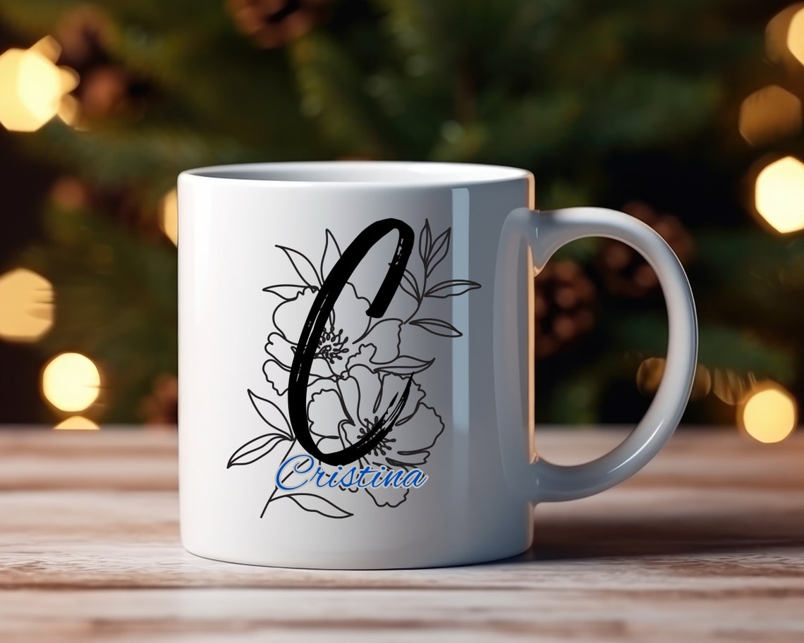 Personalized Initial and Name Mug Custom Name Unique Gift - Etsy