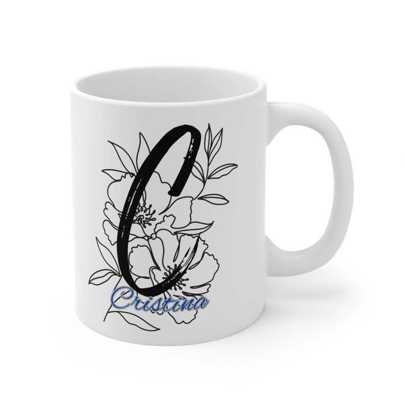Personalized Initial and Name Mug Custom Name Unique Gift - Etsy