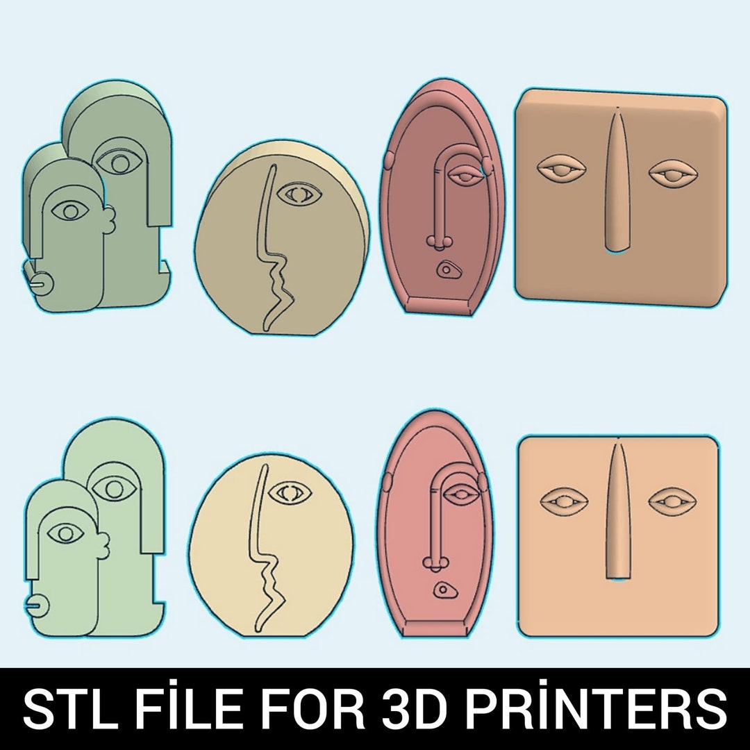 3D Printable Face Vase Face Candle Face Concrate Object - Etsy