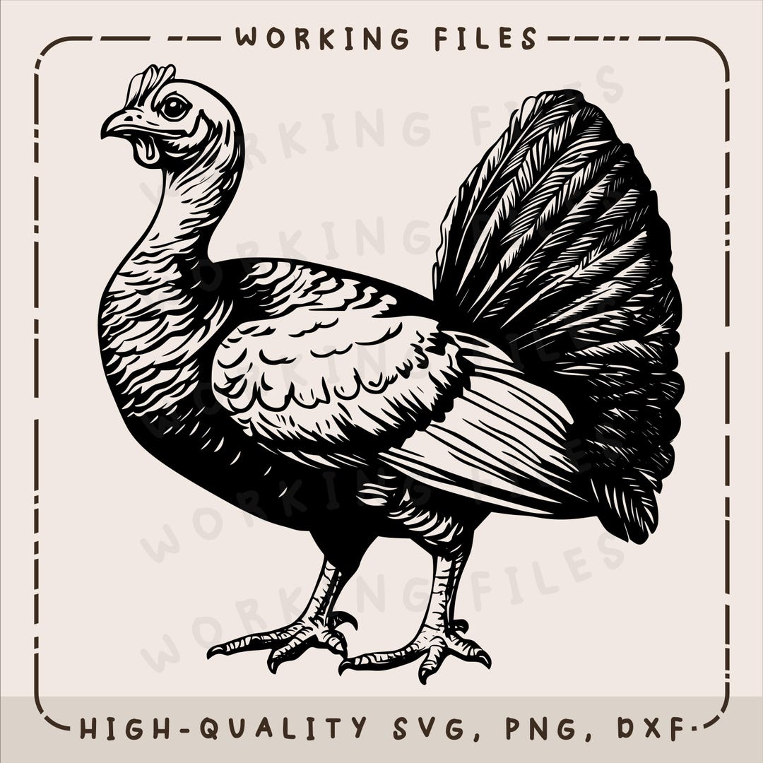 Turkey SVG, Farm Animal Png, Turkey Silhouette, Thanksgiving Design ...