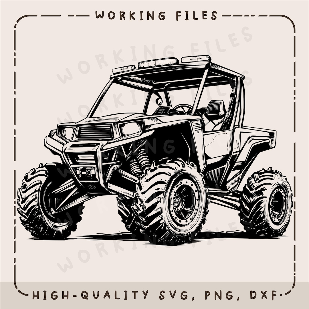 Side by Side Lifted SVG, UTV Vector Design, off Road Laser Engraver ...
