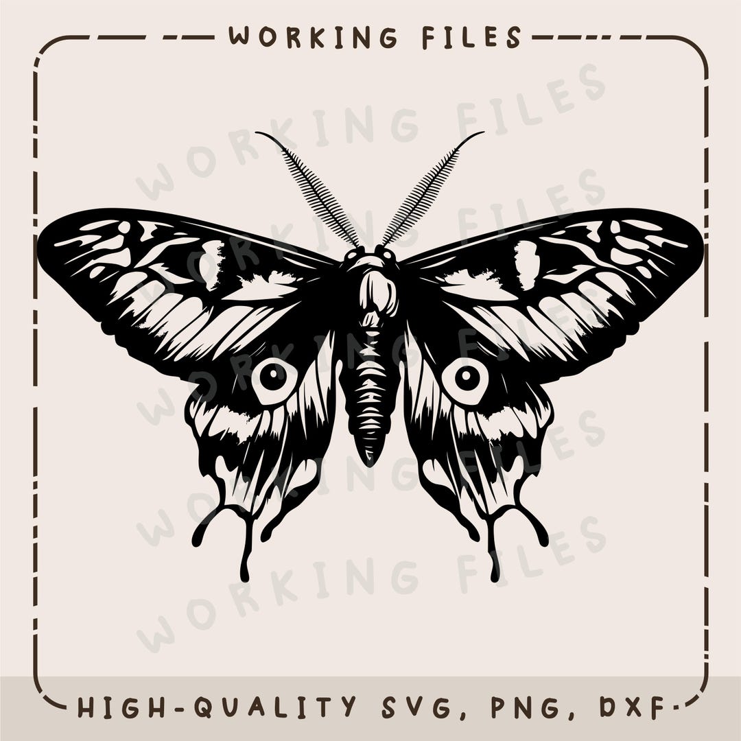 Gothic Moth Butterfly SVG, Halloween Png, T-shirt Sublimation Design ...