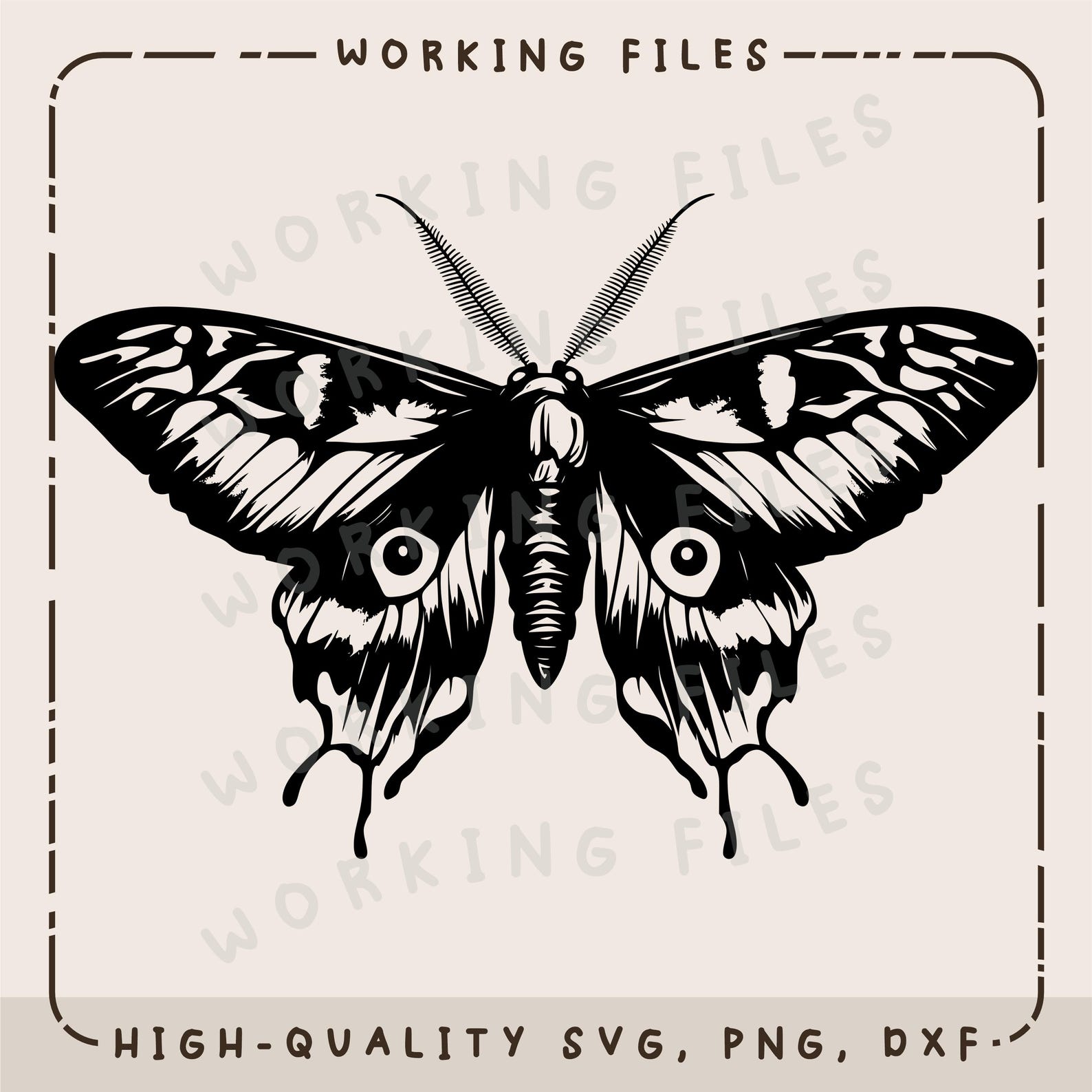 Gothic Moth Butterfly SVG, Halloween Png, T-shirt Sublimation Design ...