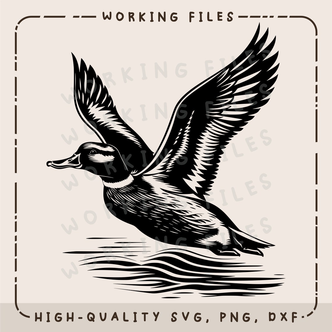Mallard Duck Flying SVG, Duck Vector Design, Laser Engraver, Clip Art ...
