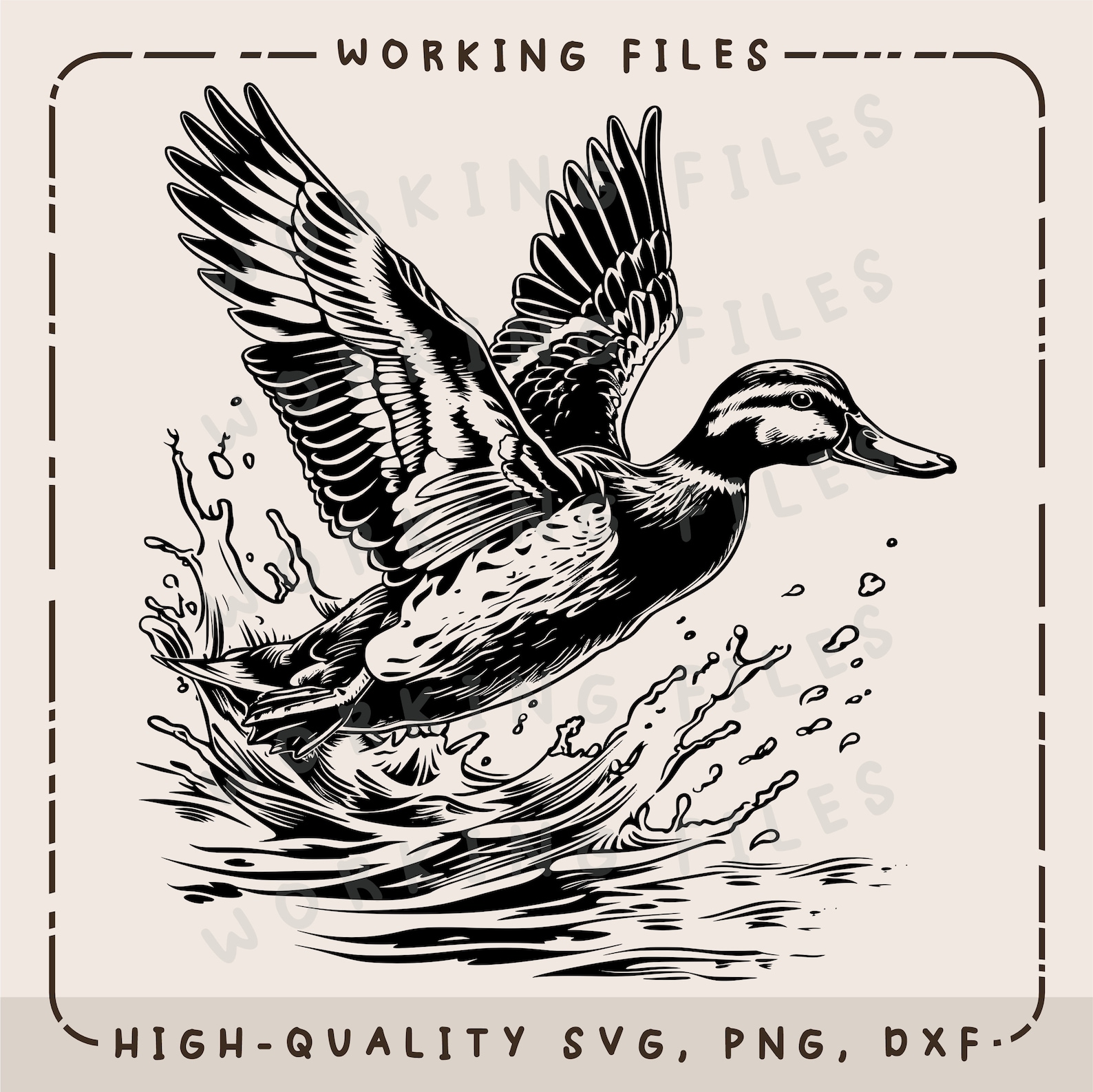Mallard Duck Flying SVG, Duck Vector Design, Laser Engraver, Clip Art ...
