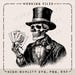 Skeleton Playing Poker SVG, Spooky Halloween Png, Skull Top Hat, Casino ...
