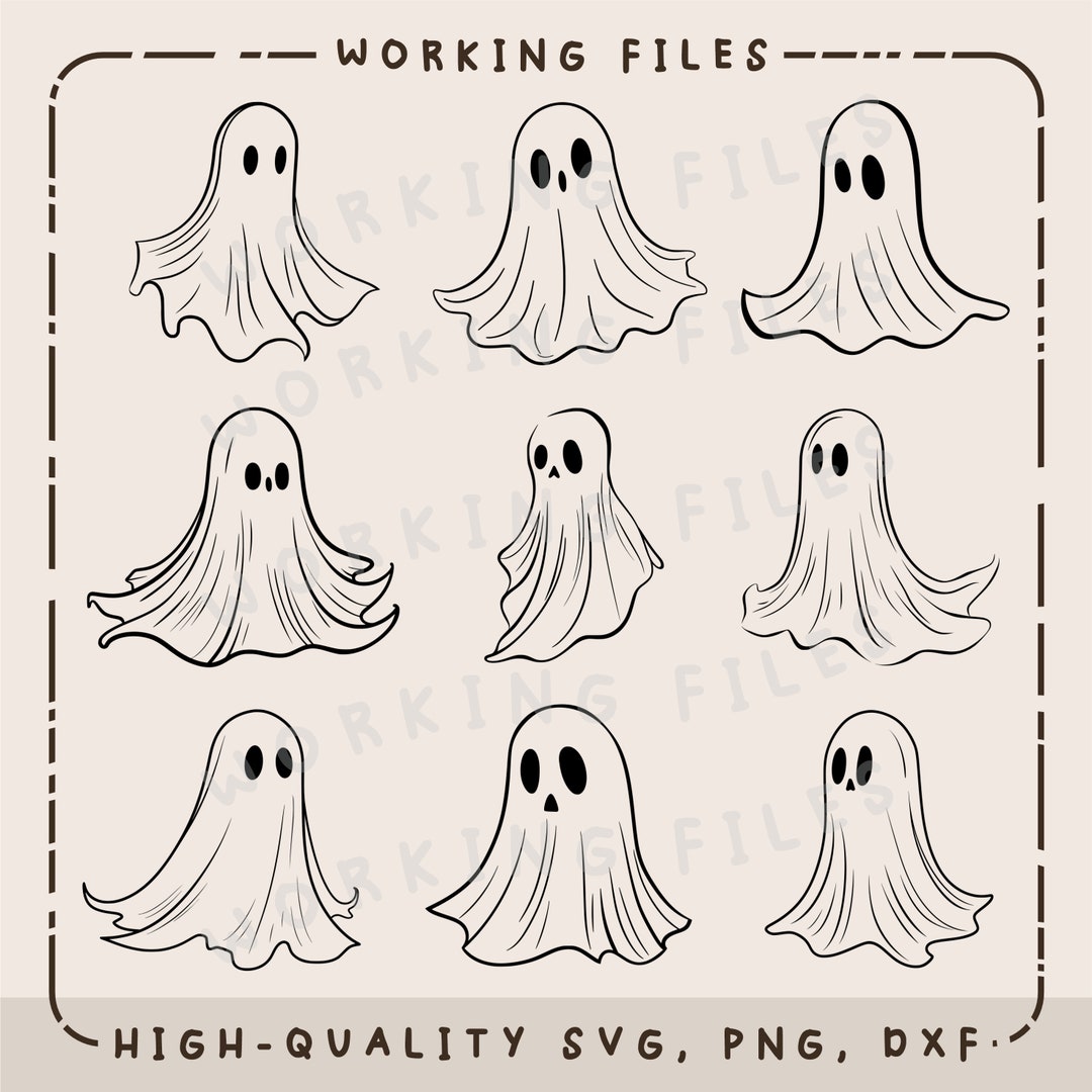 Ghost SVG Bundle, Halloween Sublimation Design, Spooky Season T-shirt ...
