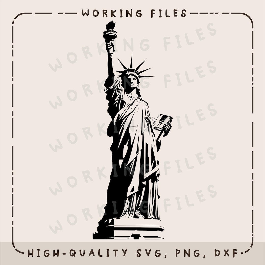 Statue of Liberty SVG, American Vector Design, Laser Engraver, Clip Art ...