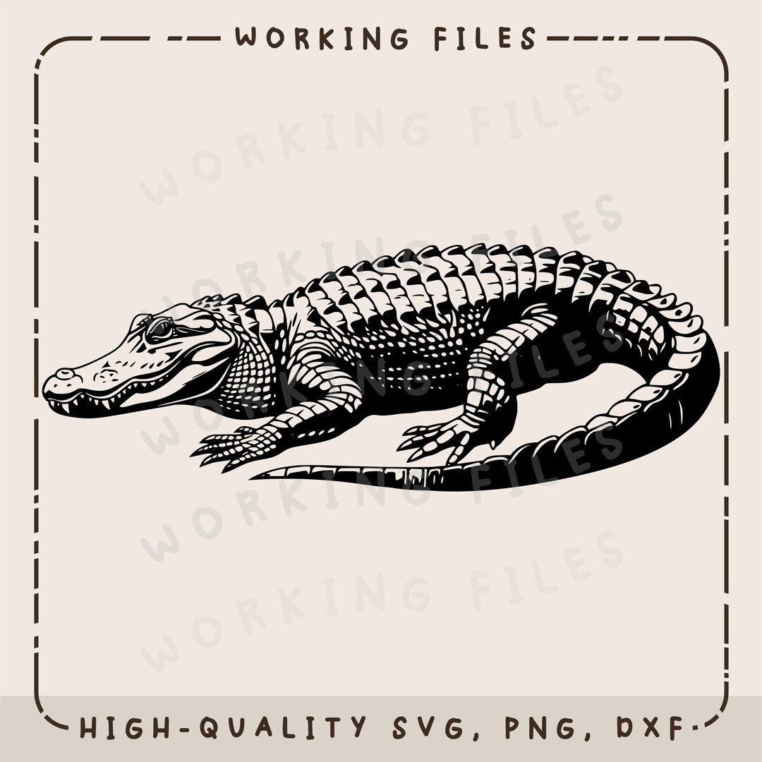 Alligator SVG, Vector Design, Cnc, Laser Engraver, Laser Ready, Clip ...