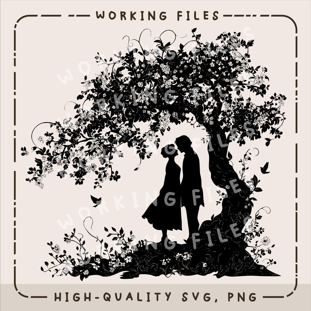Tree of Love SVG, Couple Design Clipart, Valentines Day PNG, Laser ...