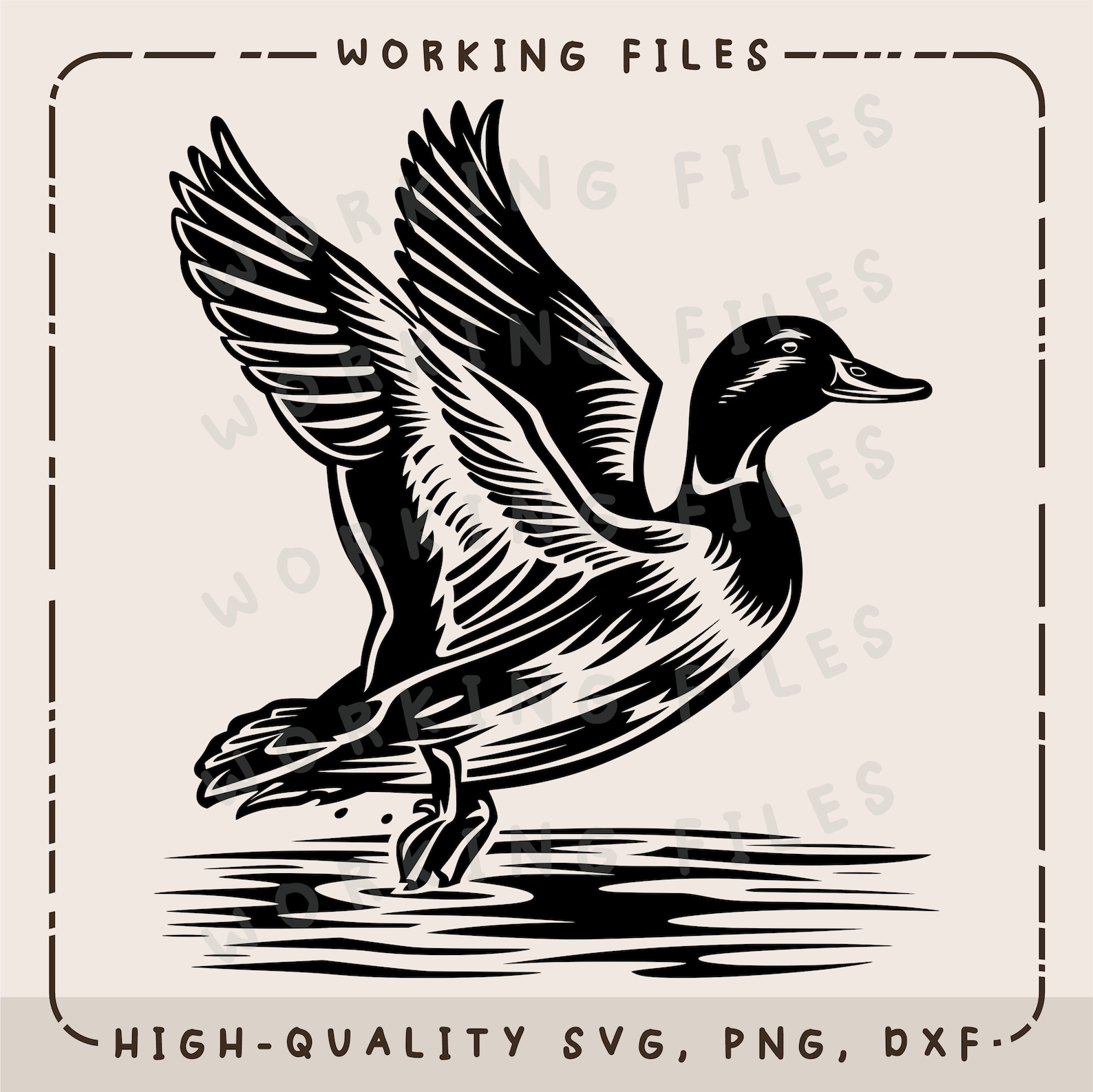 Mallard Duck Flying SVG, Duck Vector Design, Laser Engraver, Clip Art ...