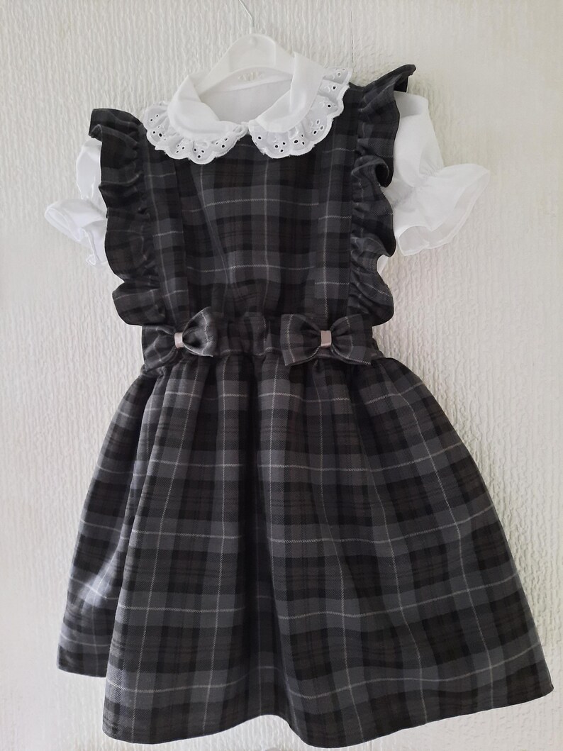 Plaid Tartan Frilly Pinafore Dress - School Uniform - Formal Dress - Etsy