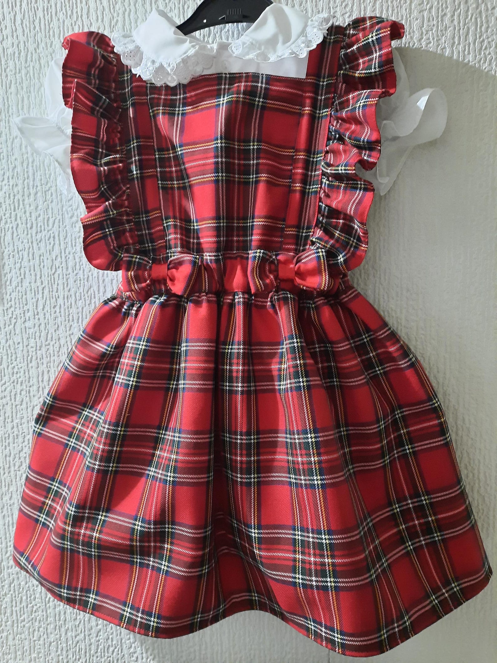 Plaid Tartan Frilly Pinafore Dress School Uniform Formal Dress - Etsy