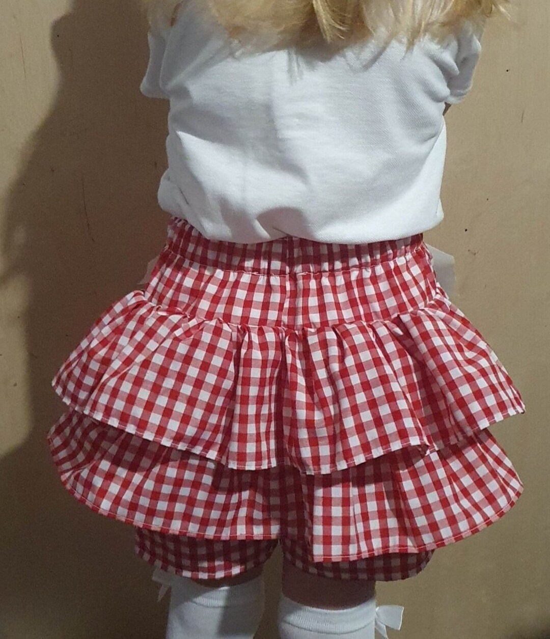 Girls Frilly Bum Gingham School Shorts - School Uniform - Etsy
