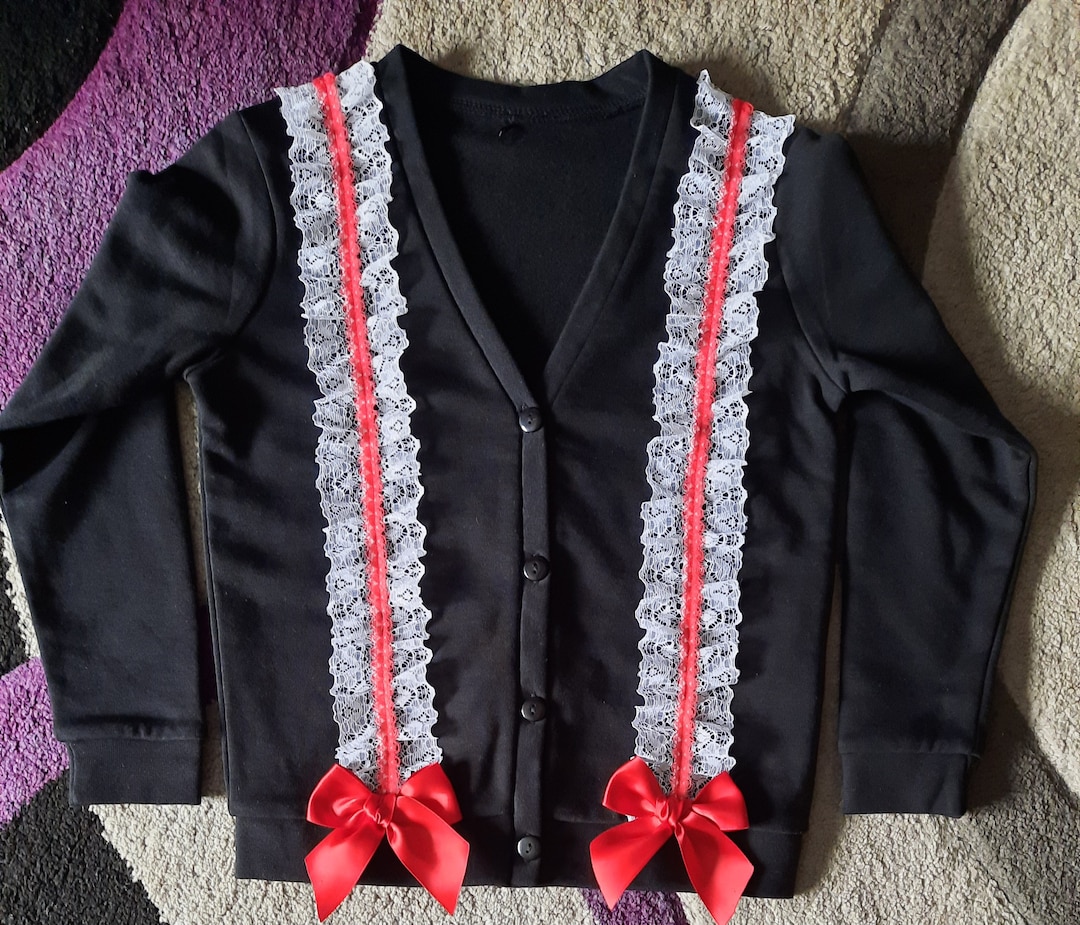 Girls Frilly School Cardigans With Satin Bows - School Uniform - School ...