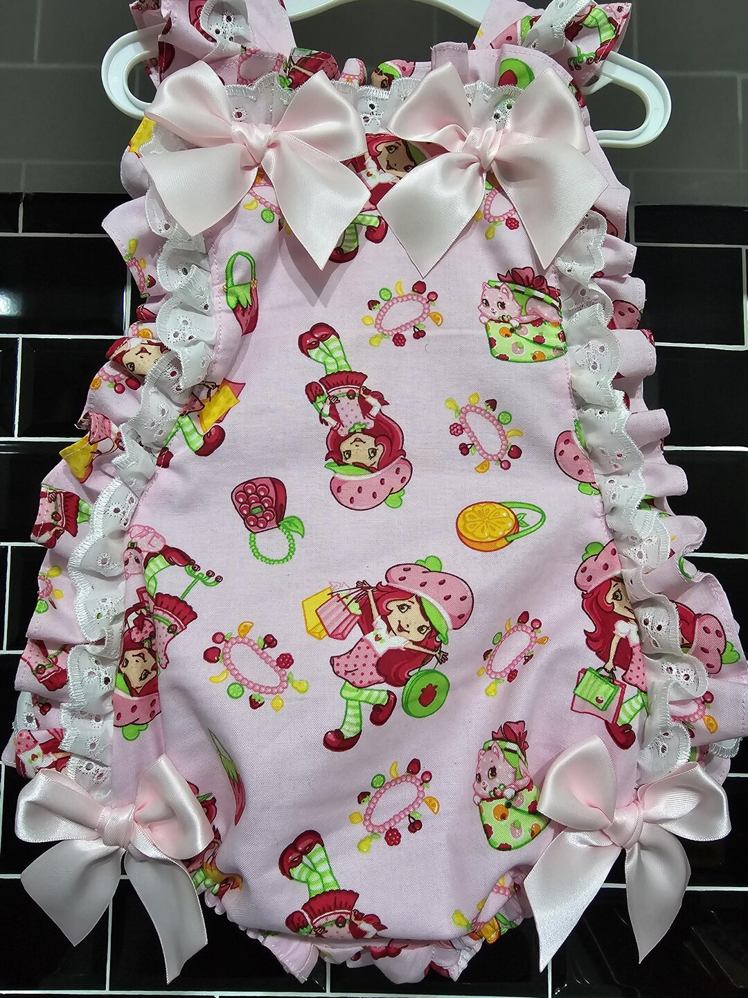 Baby Girls Strawberry Shortcake Frilly Romper - Fancy Romper - Summer ...