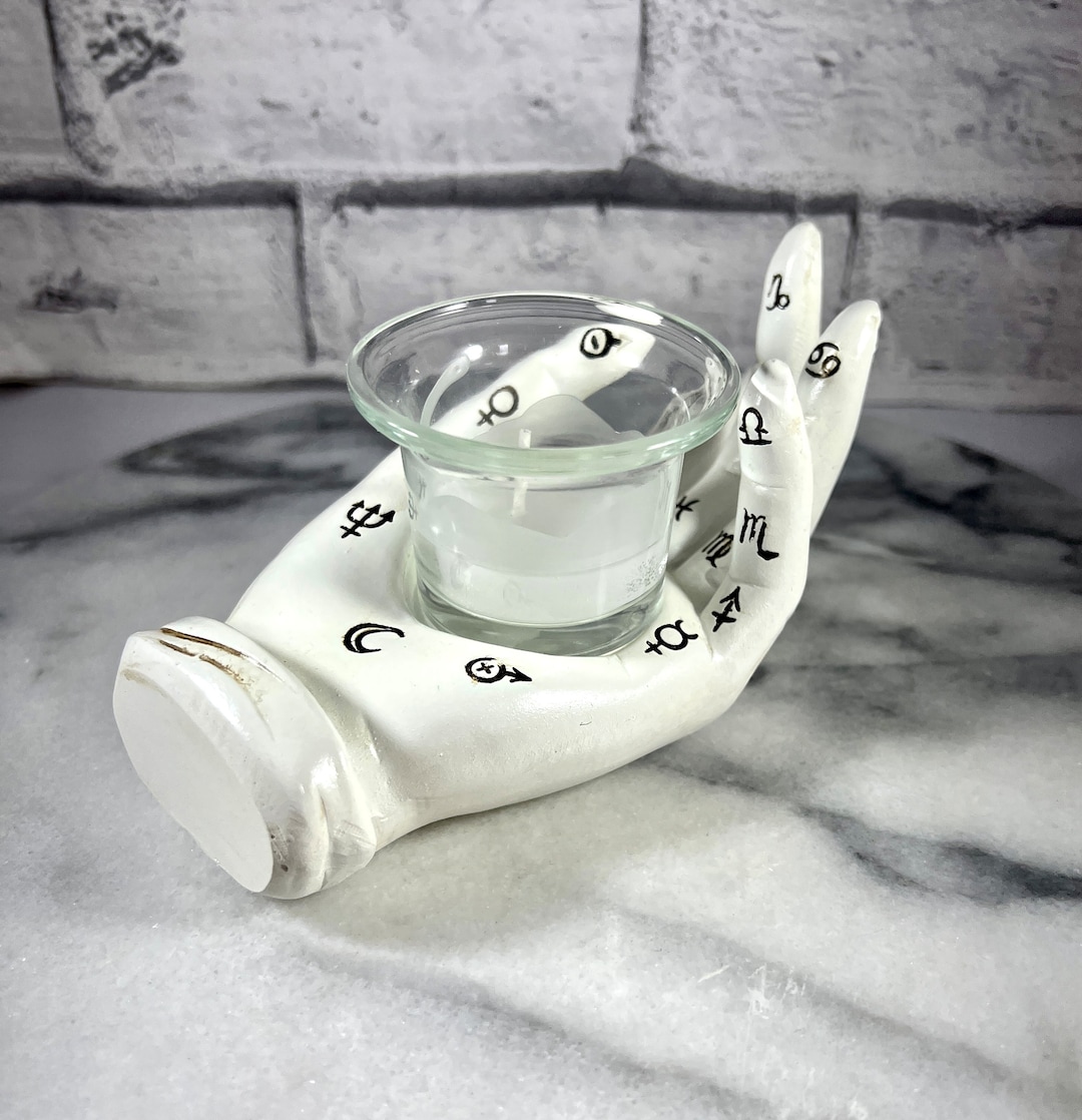Palmists Hand Candle Holder, Home Decor, Candle Holders, Palmist ...