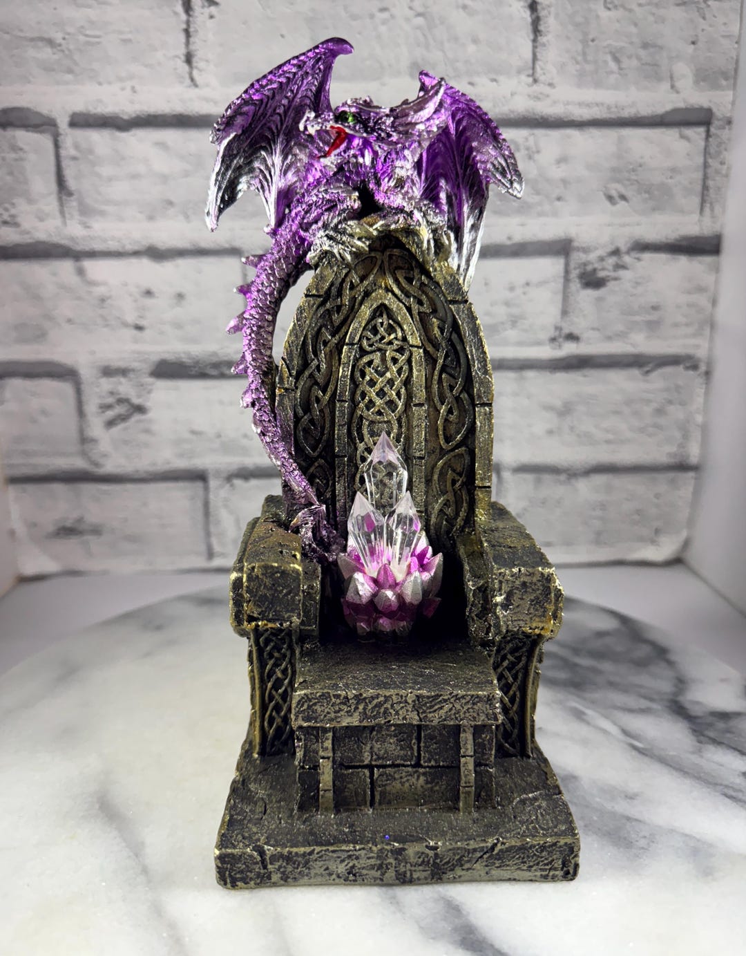 Dragon on Throne Light up Ornament, Gothic Collectables, Fantasy ...