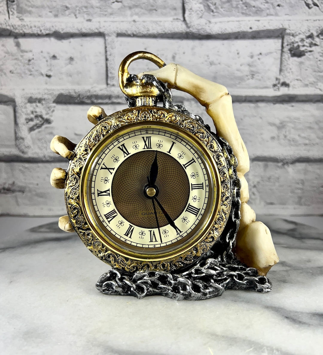 Skeleton Hand Clock, Gothic Clocks, Pocket Watch Clock, Alternative ...
