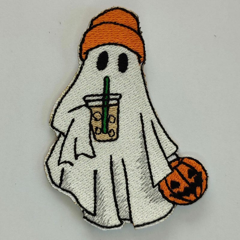 Embroidered Ghost Patches - Etsy