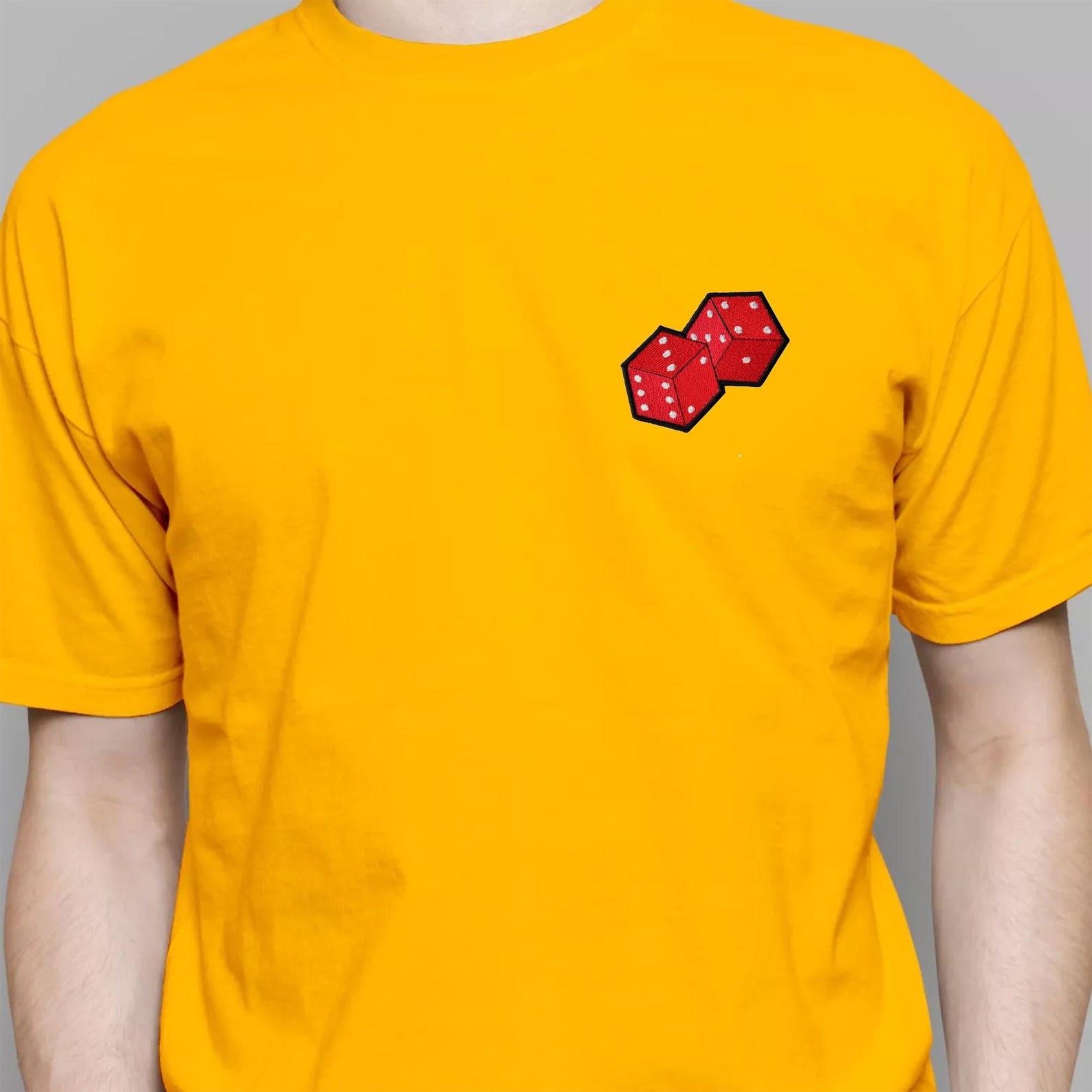 Red Dice Iron-on Patch, Lucky 7 Embroidered Patch, Casino Dice Applique ...