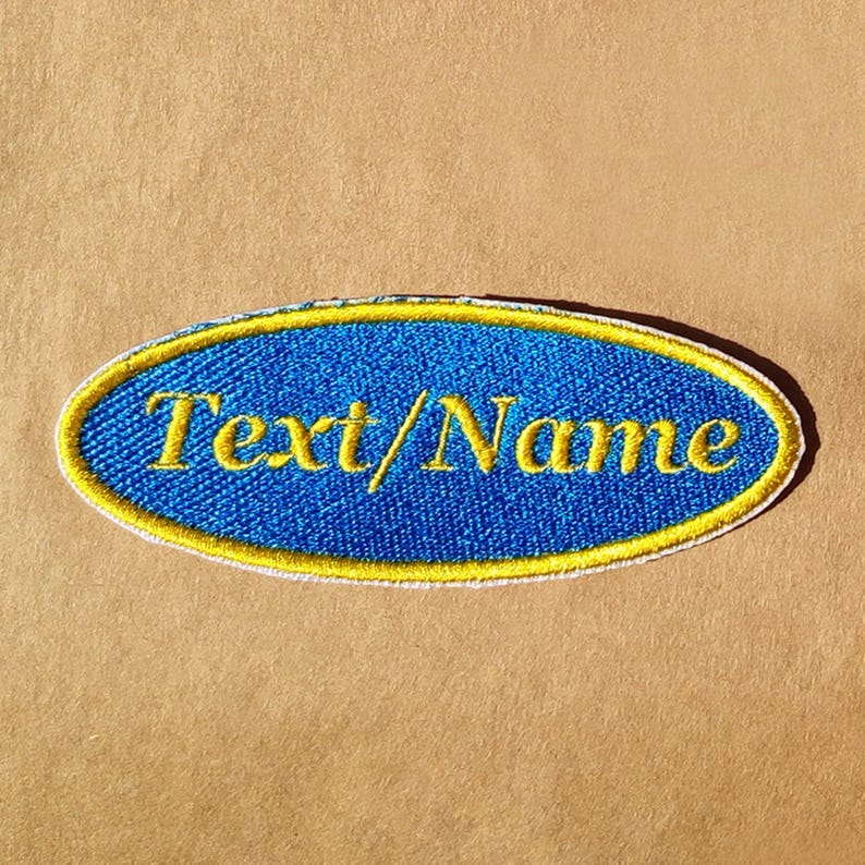 Custom Embroidered Patch With Name or Text Personalized Iron-on Badge ...