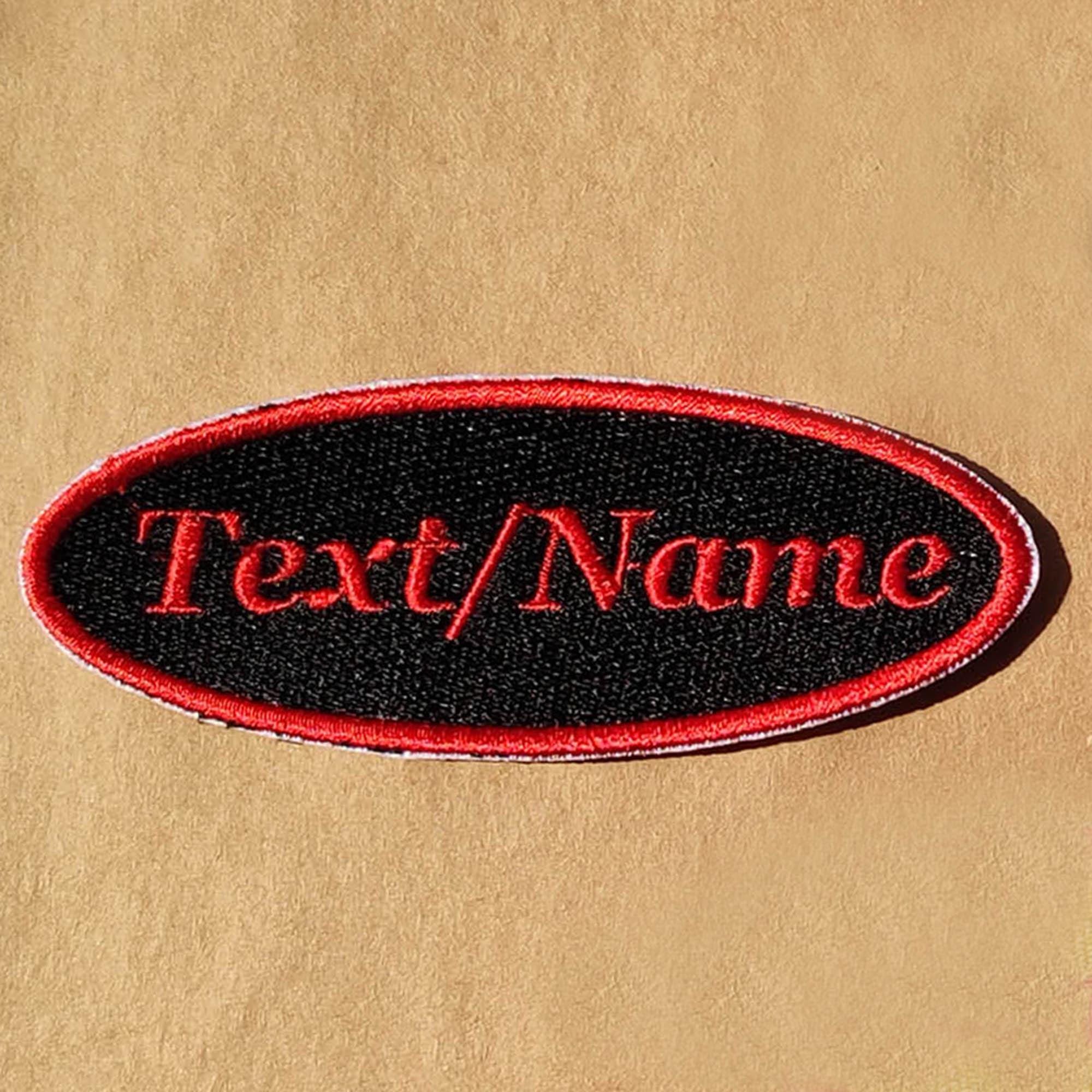 Custom Embroidered Patch With Name or Text Personalized Iron-on Badge ...