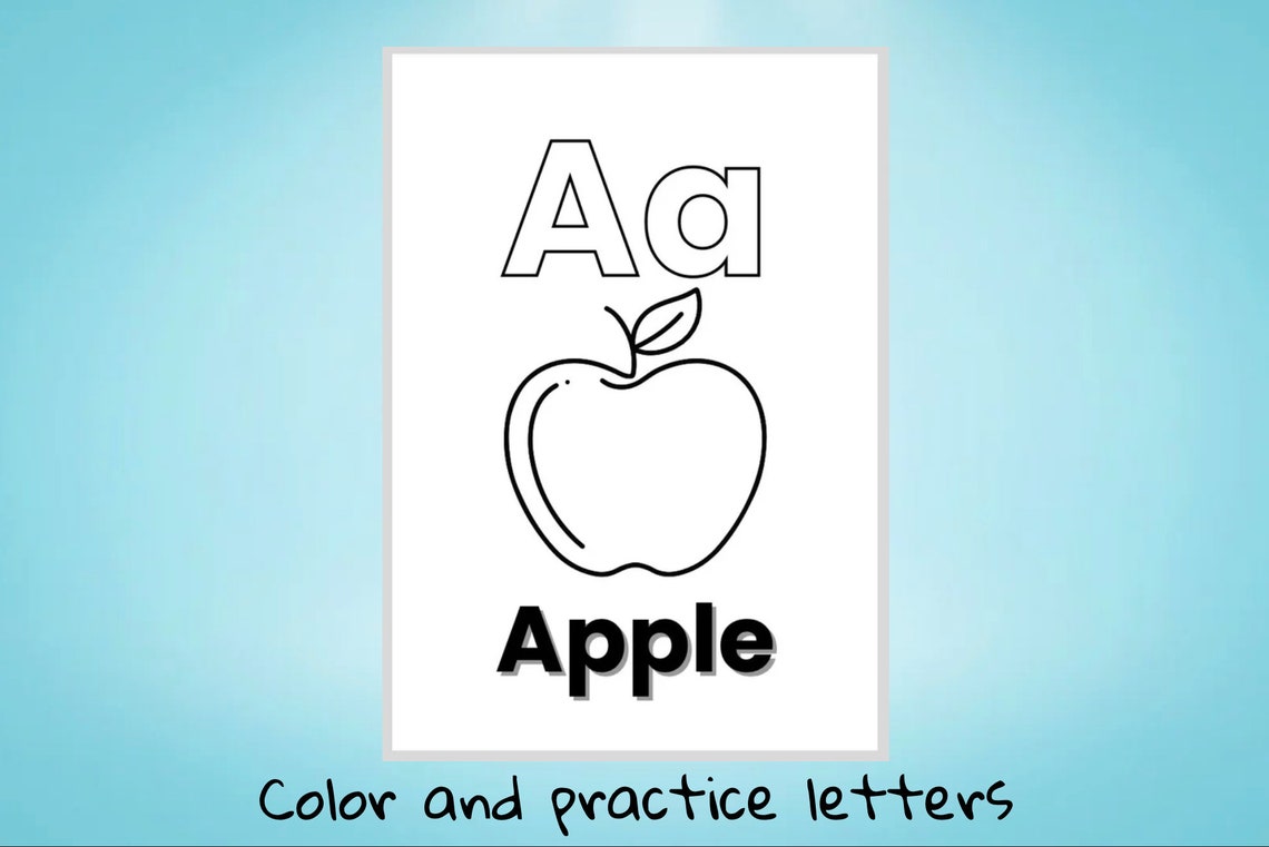 Alphabet Printable Upper and Lower Case Letters ABC Coloring - Etsy