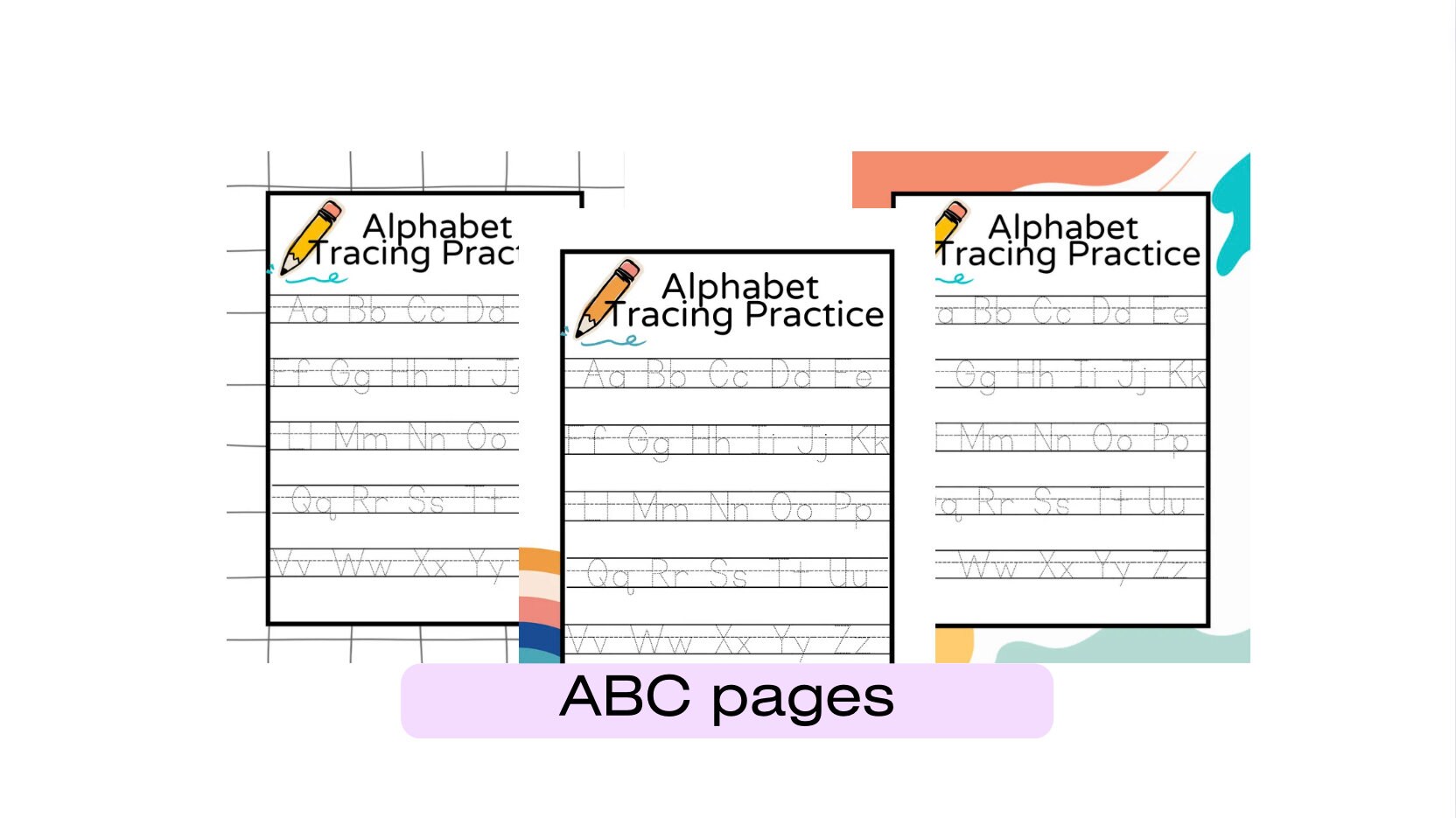 ABC Tracing Page, Number Tracing Page, ABC & Number Tracing, Printable ...