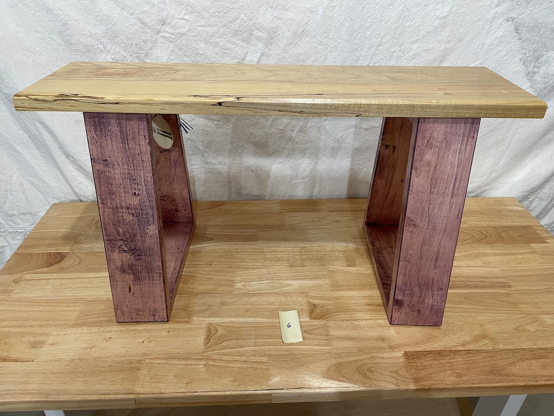 Ambrosia Maple Bench: Solid Maple Legs, Clear Poly Finish - Etsy