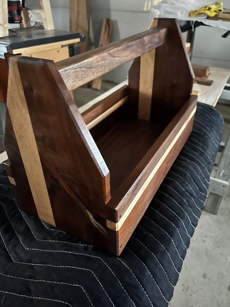 Black Walnut and Maple Wooden Tool Box GREAT QUALITY - Etsy