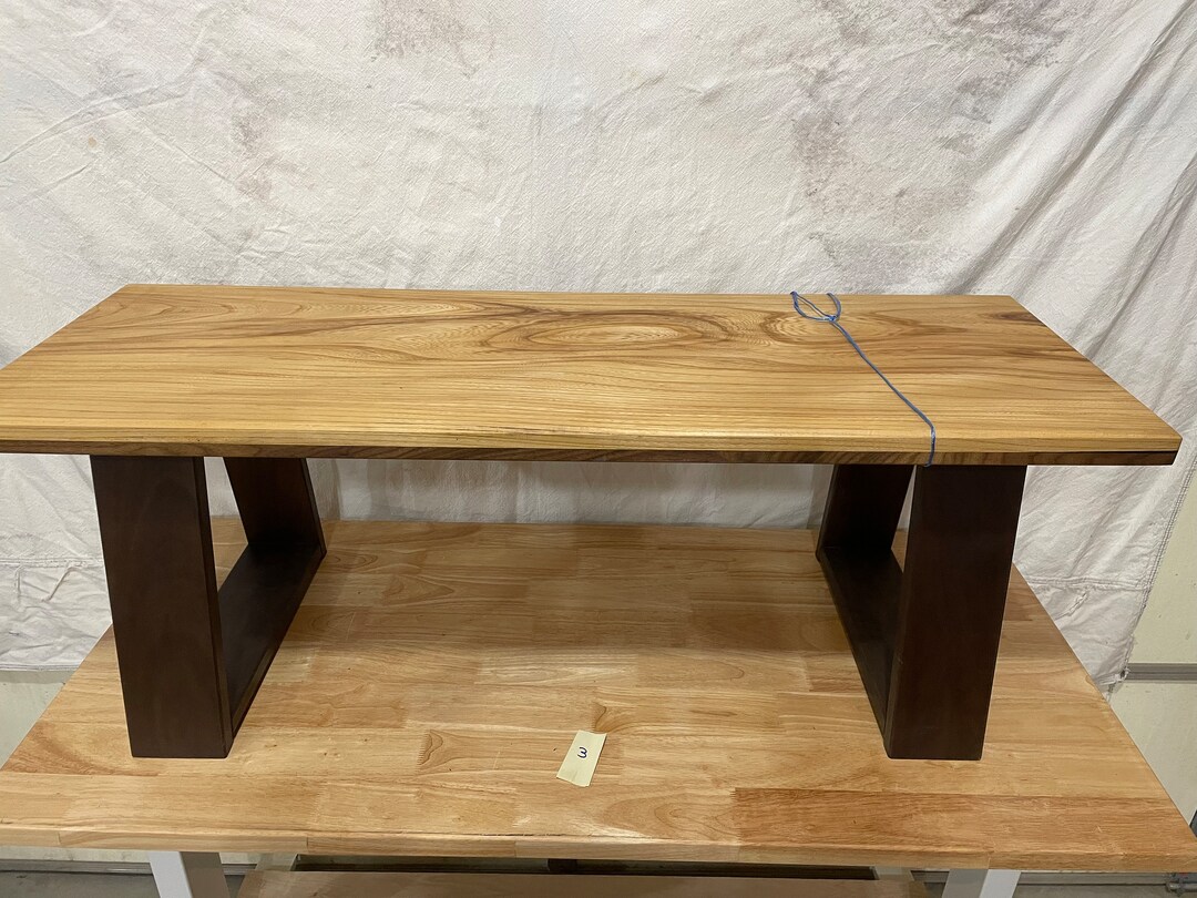 Solid Maple Coffee Table: Black Walnut Trim, Stained Maple Legs - Etsy