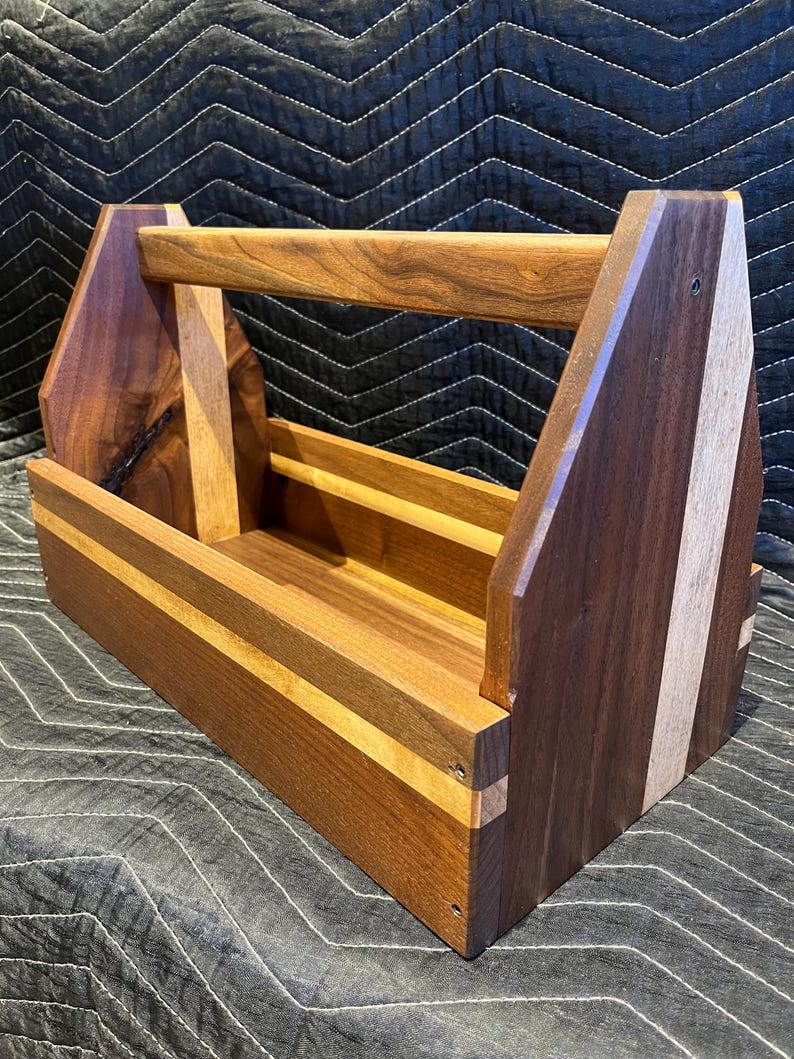 Black Walnut and Maple Wooden Tool Box GREAT QUALITY - Etsy