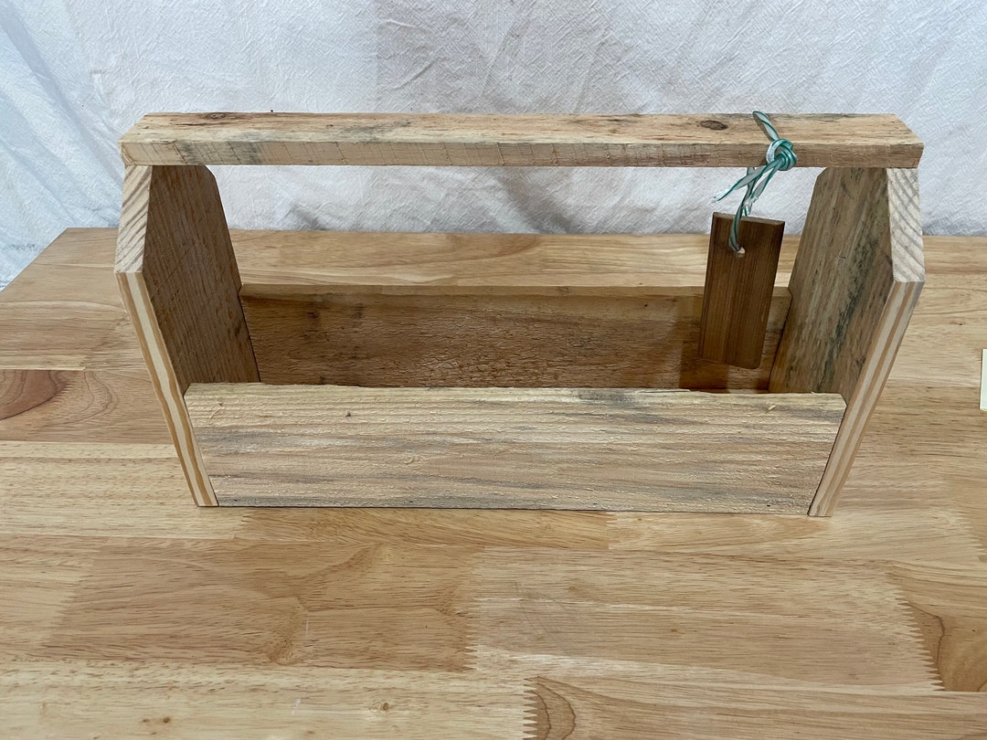 Small Wooden Tool Box: Rustic Storage Caddy - Etsy