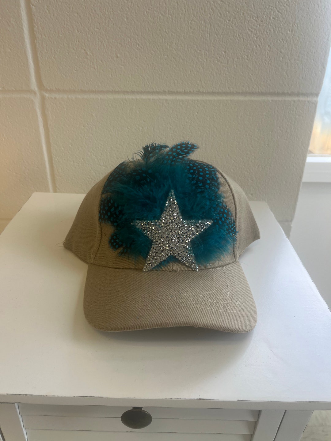 Baseball Cap With Feathers - Etsy