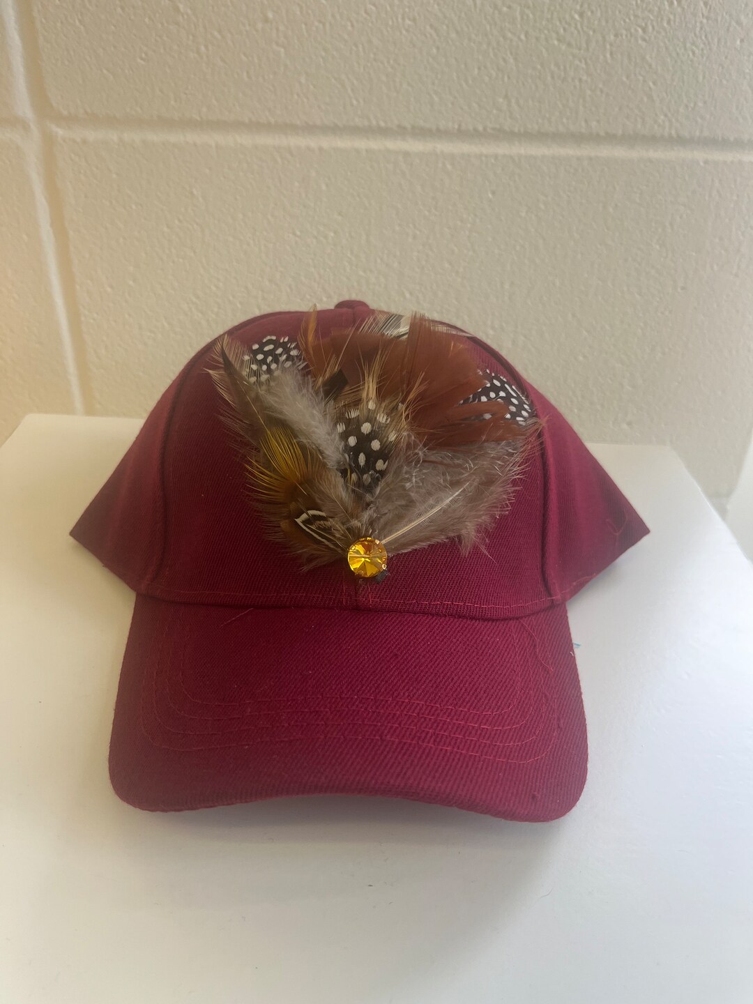 Baseball Cap With Feathers - Etsy