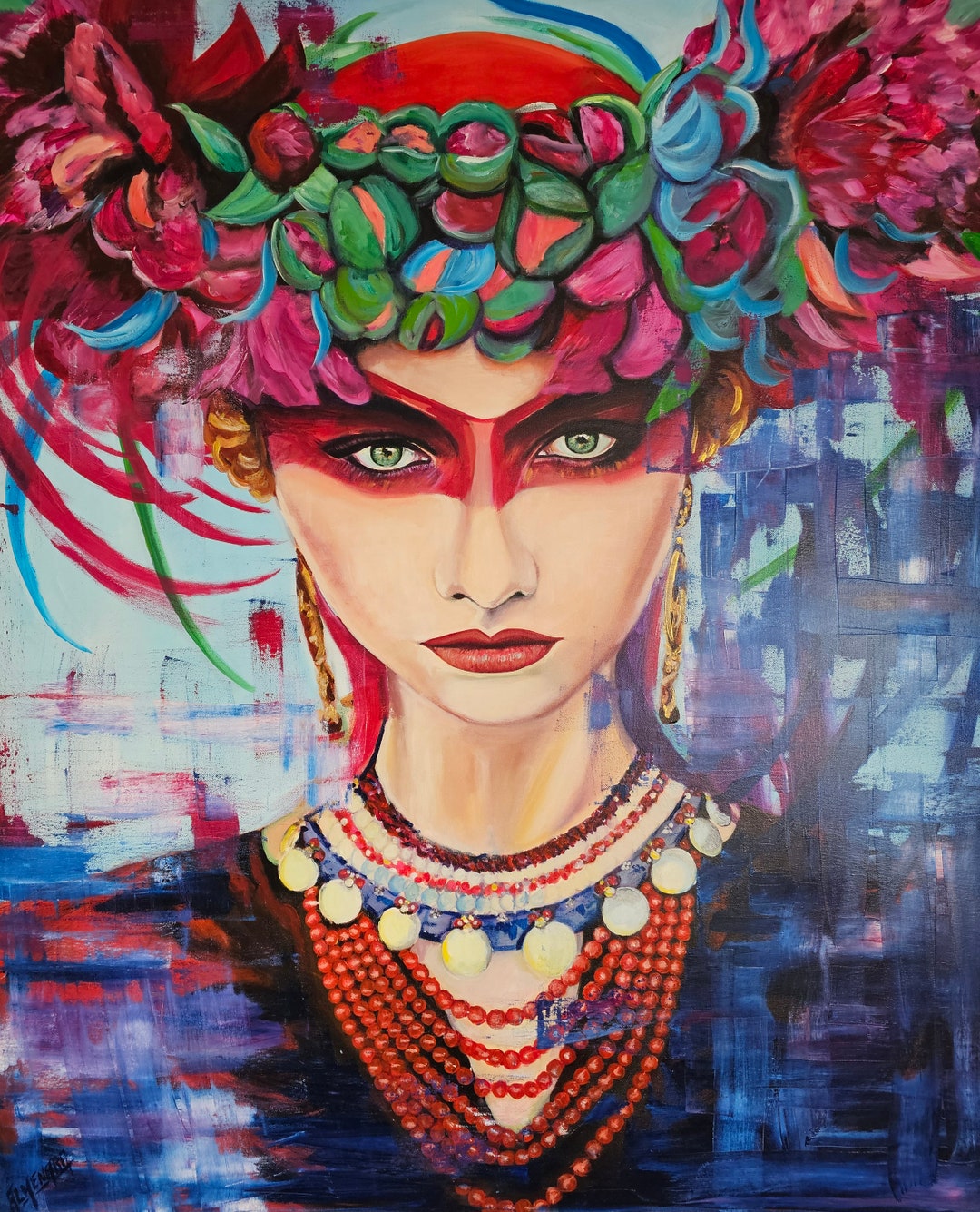 Oil on Canvas. Modern Portrait. Measurements 100x120. Oil and Acrylic ...