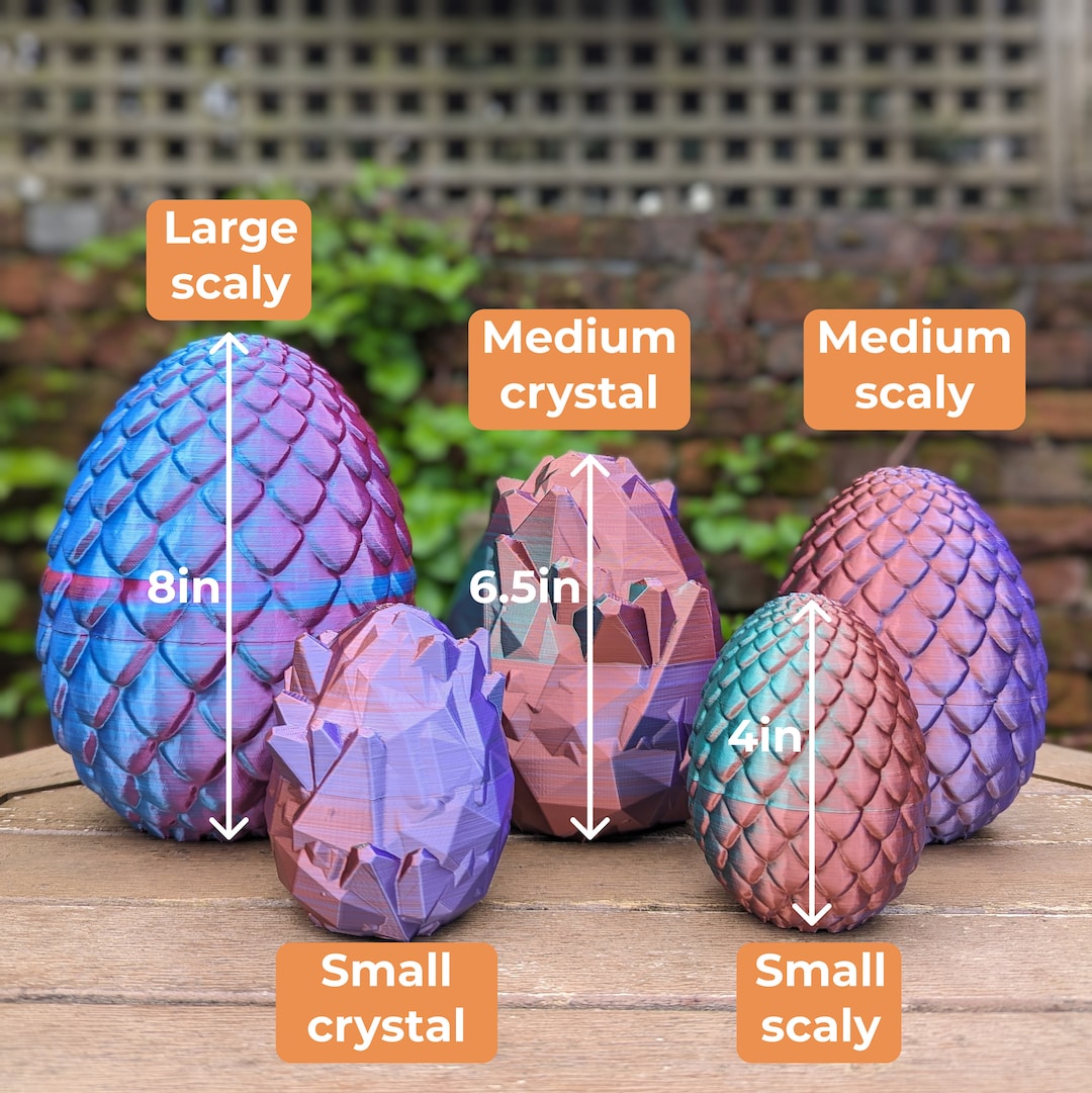 3D Printed Egg With Dragon, Dragon Egg, Articulated Dragon, Dragon Toy ...