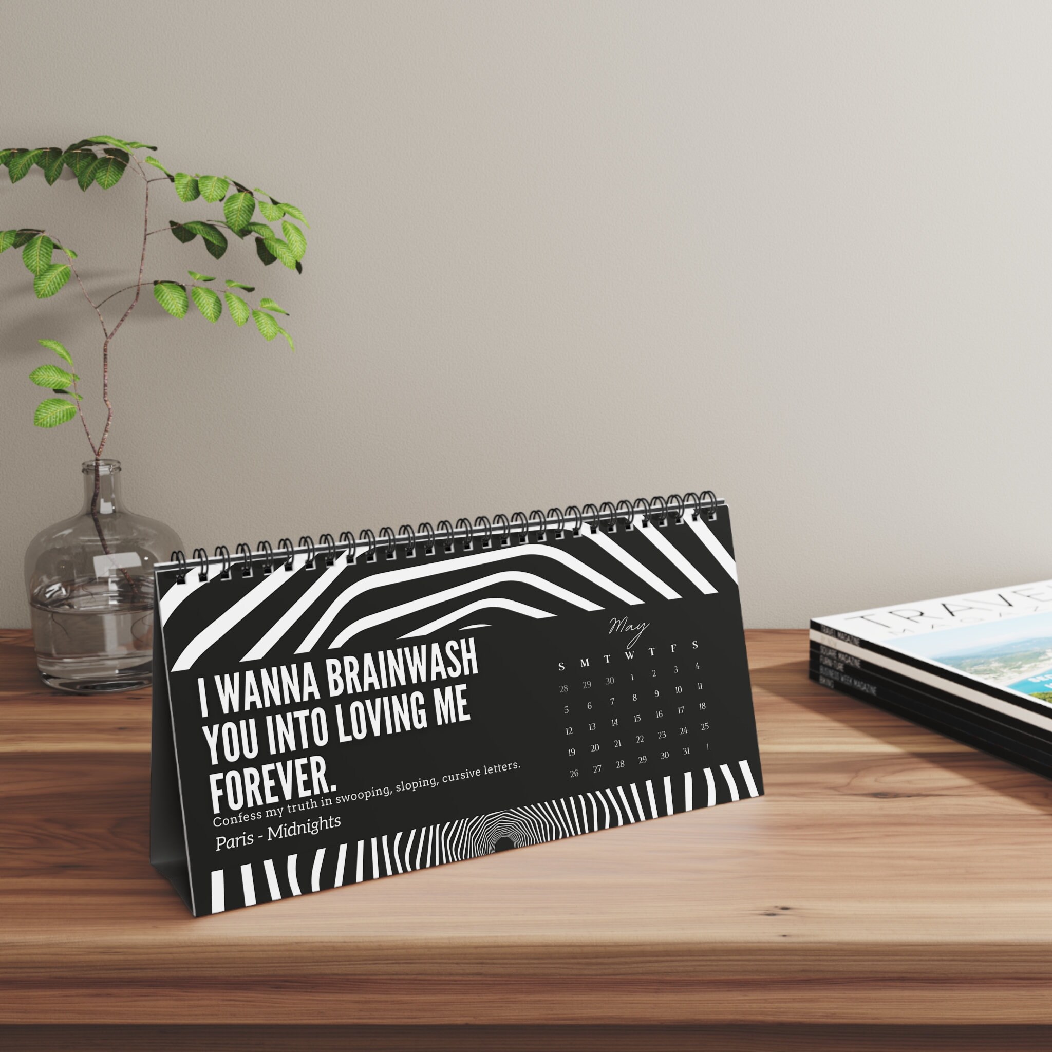 2024 Taylor Unhinged Lyrics Calendar, Desk Calendar sold by Fadumo ...