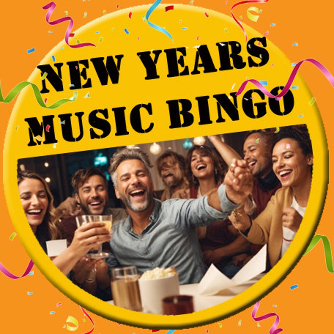 Festive New Years Music Bingo Printable - Etsy