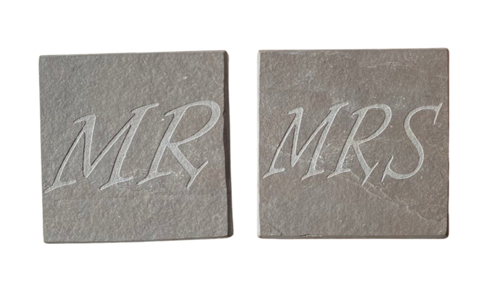 Mr Mrs Engraved Stone Coasters, Birthday, Wedding, House Warming ...