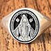 Marian Consecration Ring, Virgin Mary Ring, Sterling Silver Miraculous ...
