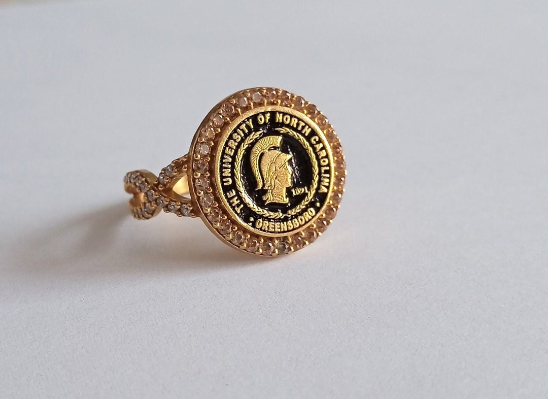 Handmade Sterling Silver Family Crest Ring, University of North ...