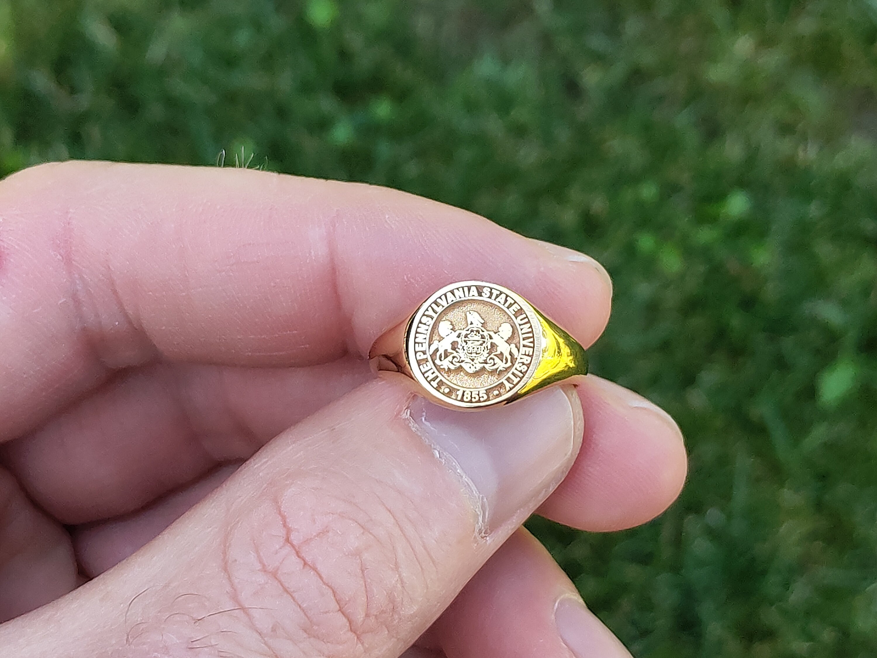 Custom Signet Ring,pennsylvania State University Ring,gold Filled Sterling Silver Ring,hanmade ...
