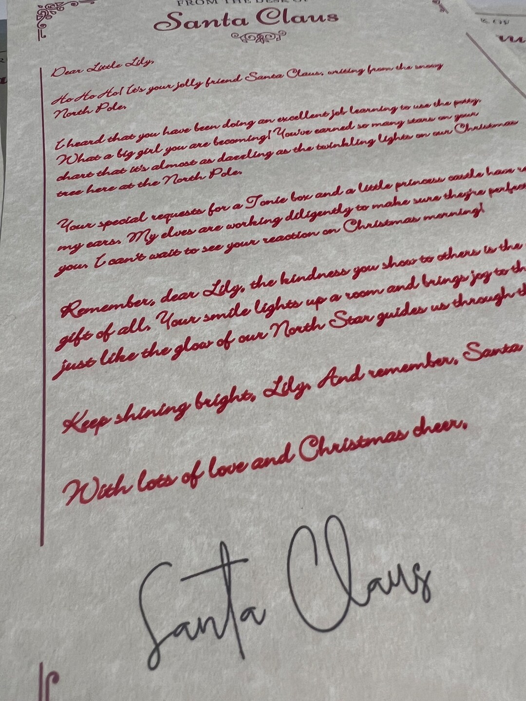 Handwritten Letter From Santa - Etsy