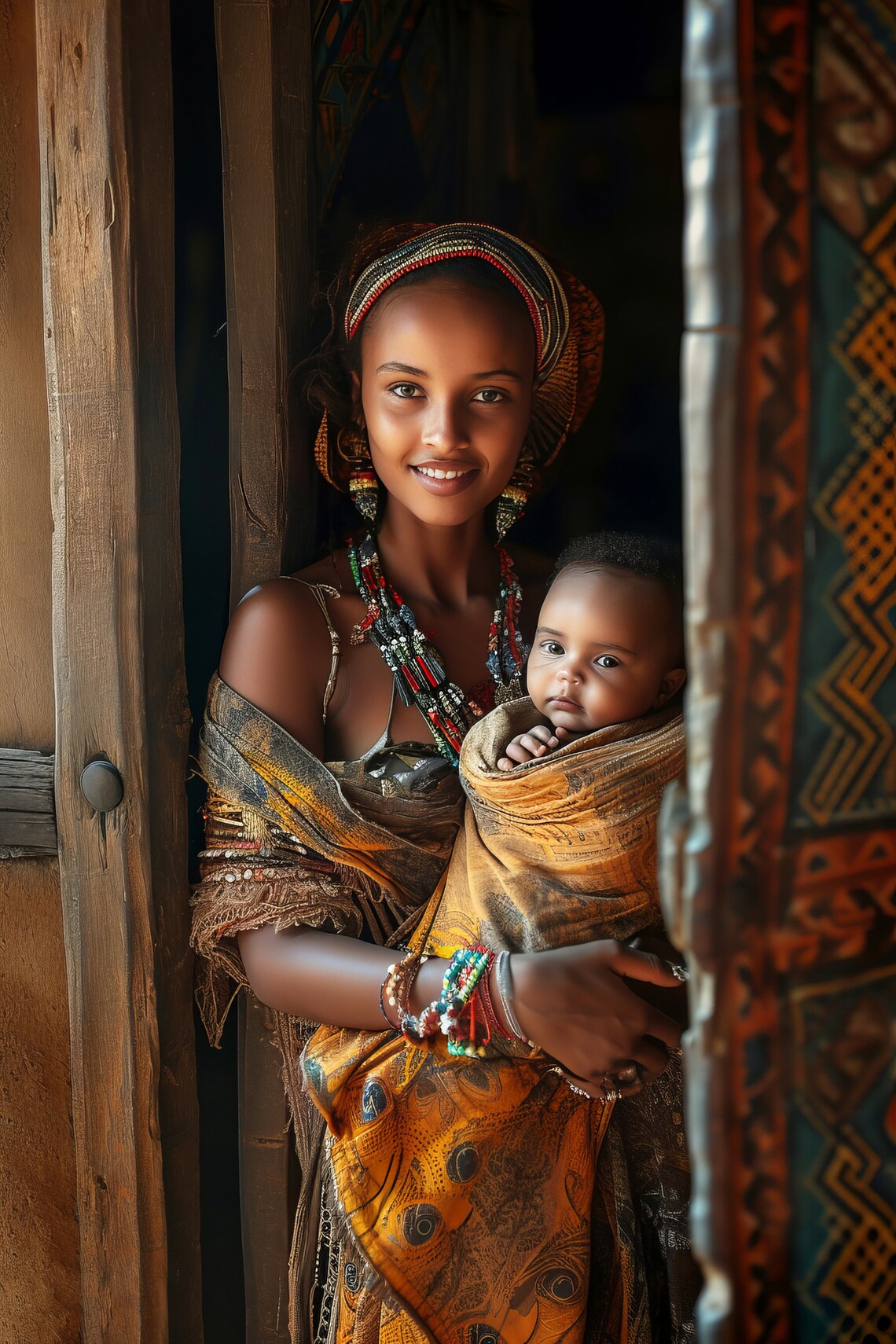 Motherhood East African Mother With Baby. Set of 3 Digital Prints 12x16 ...